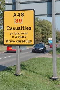 Casualty signs on danger roads | theforester.co.uk