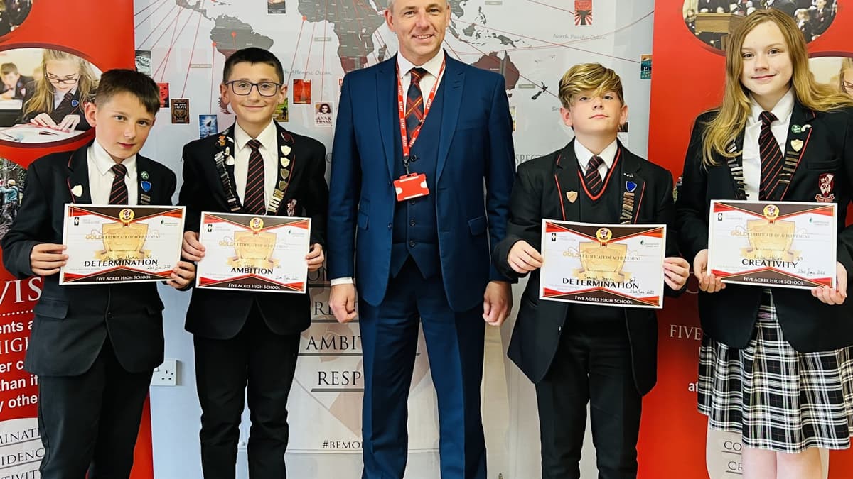 Five Acres High School acheives 'Kitemark Plus' Character Education ...