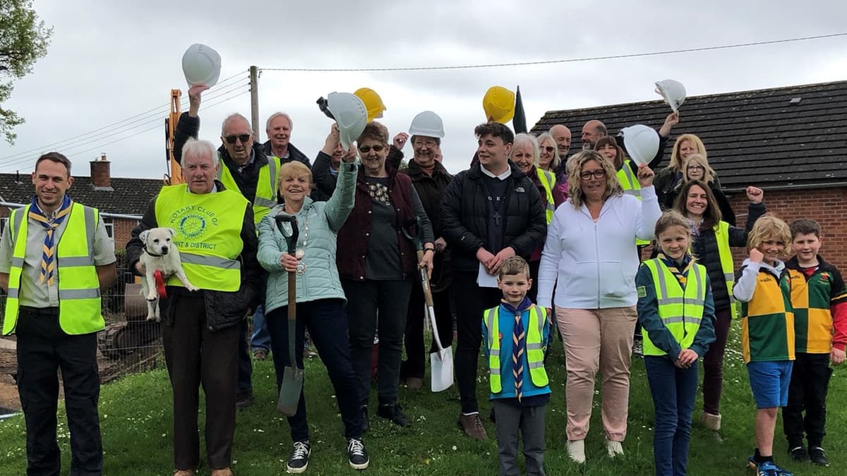 Celebrations as work on Newent's Community Pavilion finally gets ...