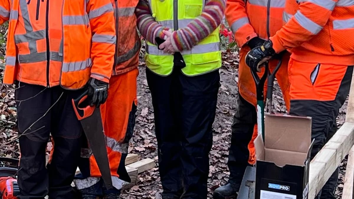 Coleford volunteers brave cold to make town footpath safer for women ...