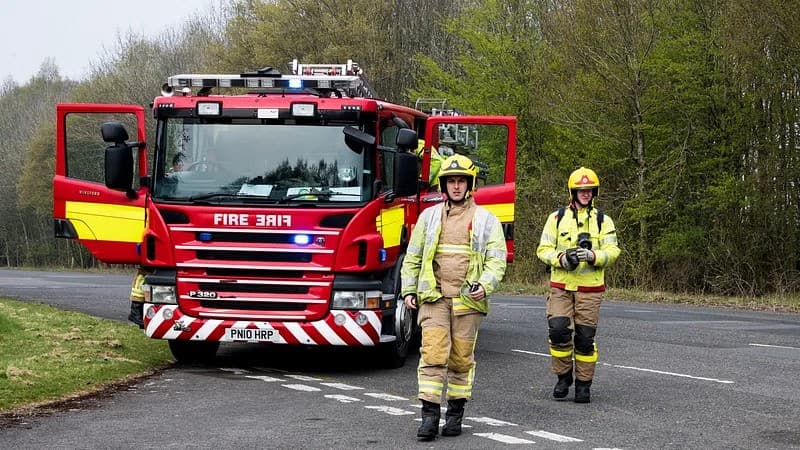 Fire crews test their skills in a flat fire scenario | theforester.co.uk