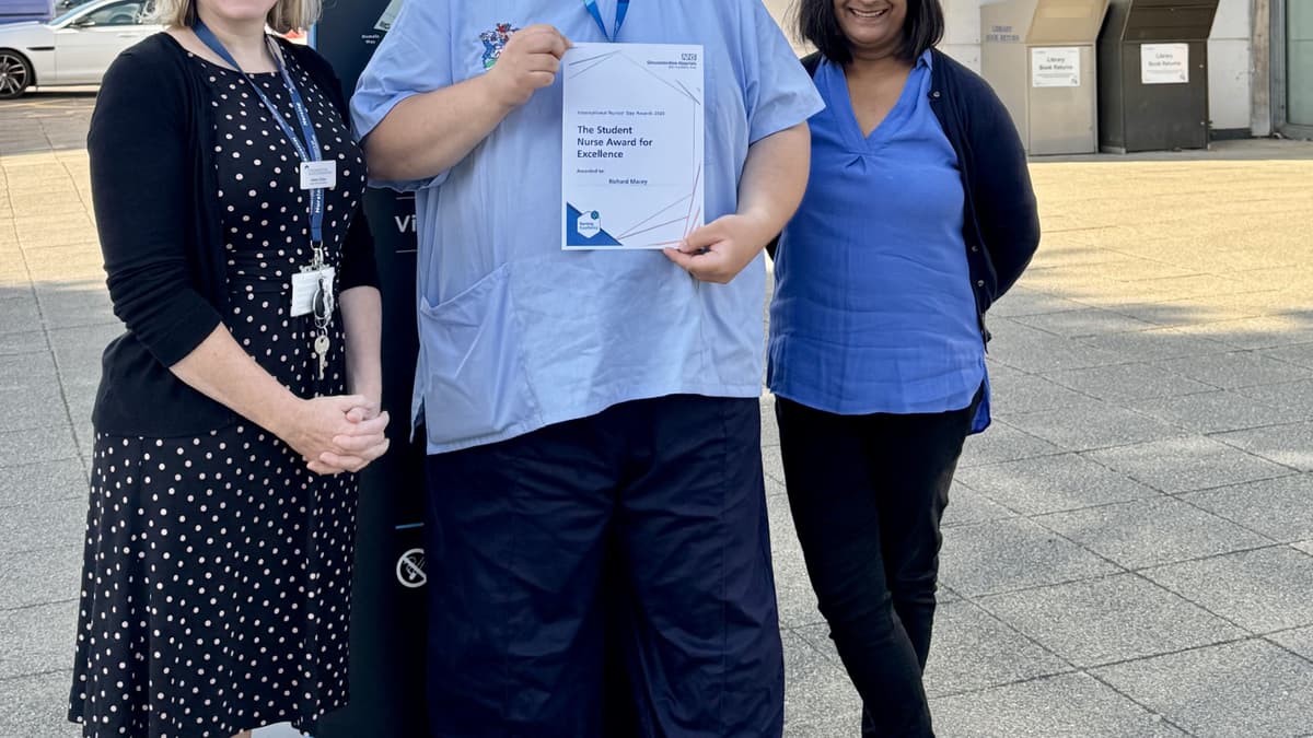 Gloucestershire student Richard Macey honoured with NHS Student Nurse ...